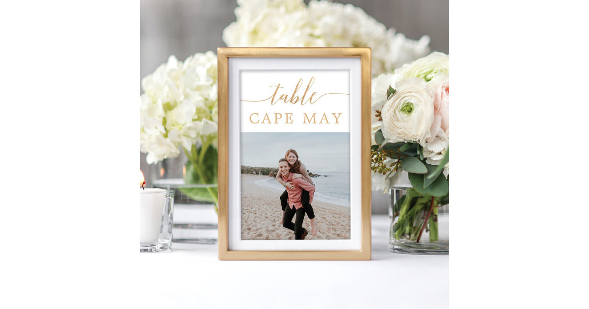 Travel Themed Wedding Photo Table Number Cards | Zazzle