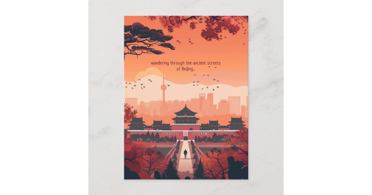 Travel to Beijing Postcard | Zazzle