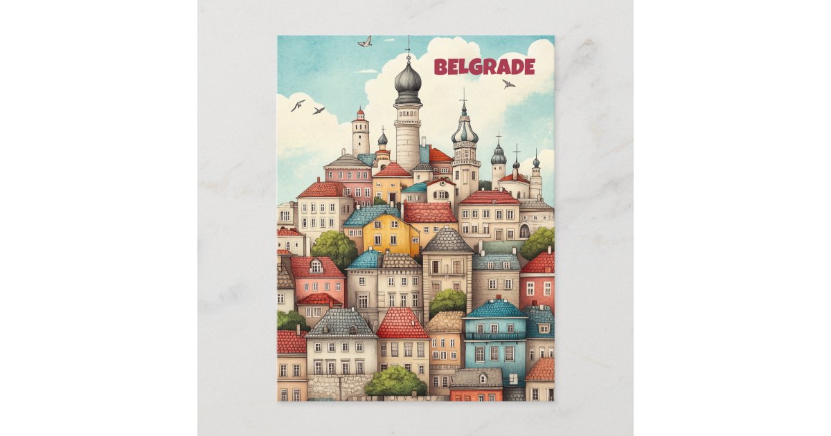 Travel to Belgrade Serbia Postcard | Zazzle