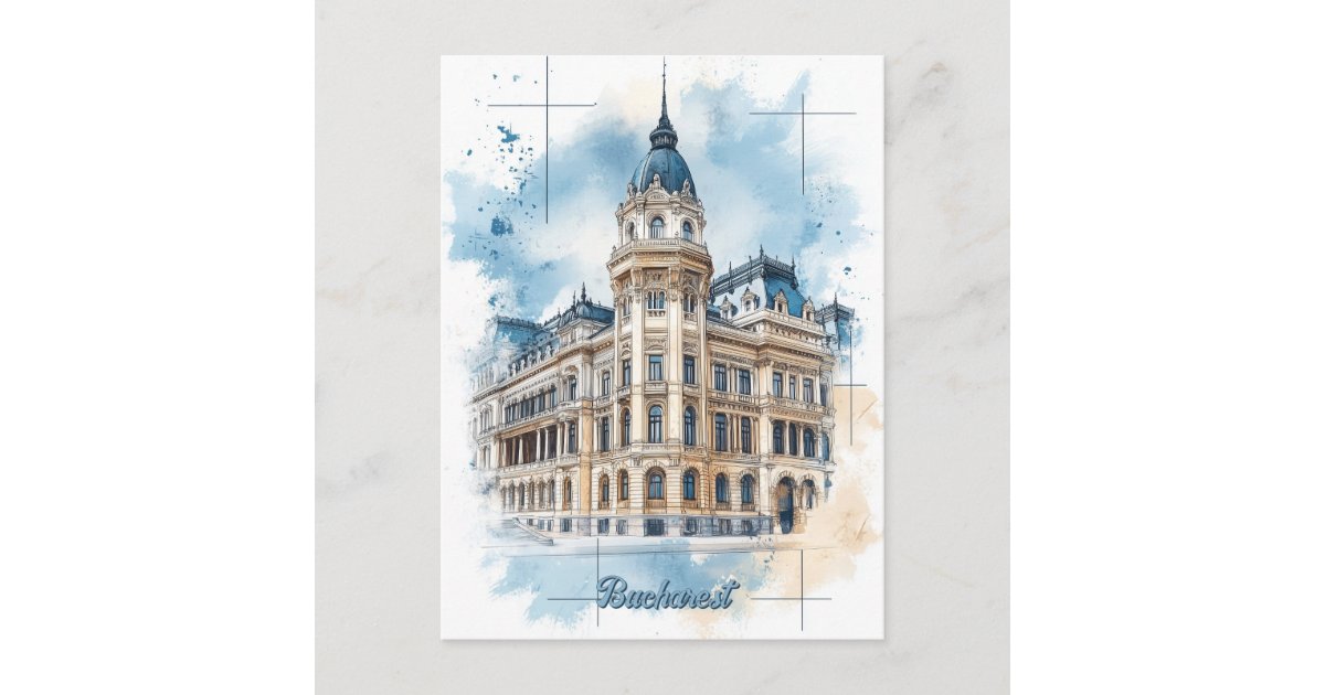 Travel to Bucharest Romania Postcard | Zazzle