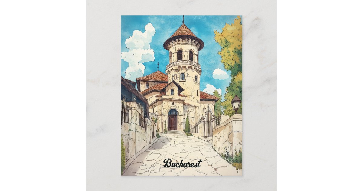 Travel to Bucharest Romania Postcard | Zazzle