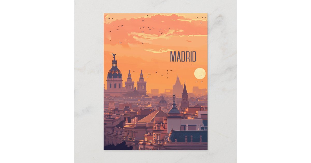 Travel to Madrid Postcard | Zazzle