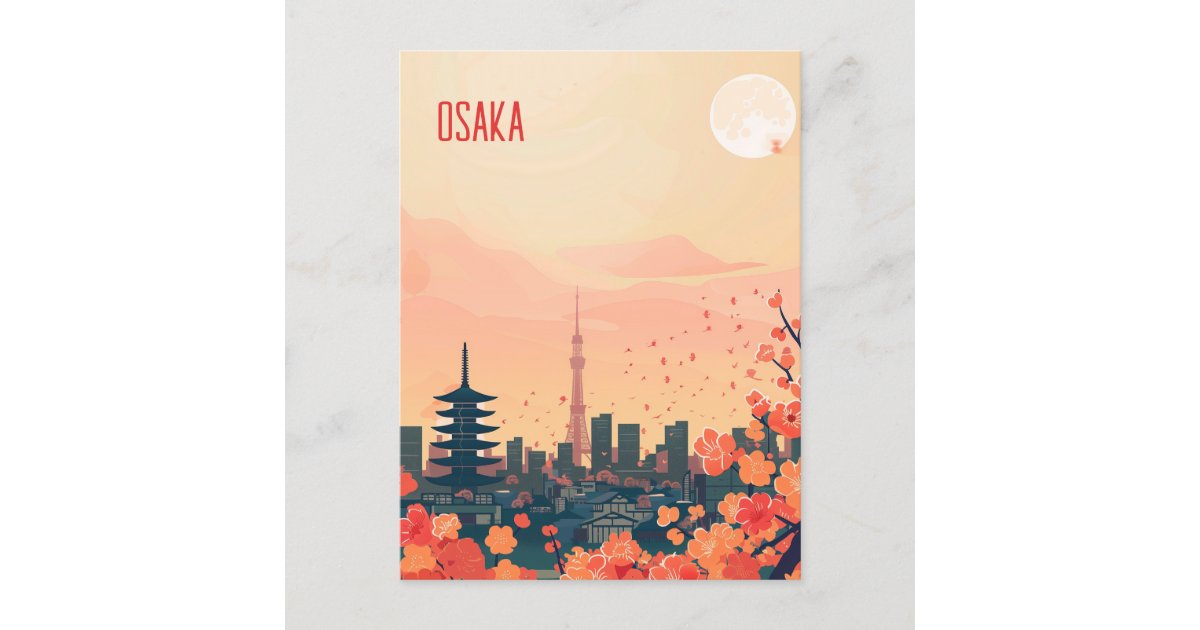 Travel to Osaka Postcard | Zazzle