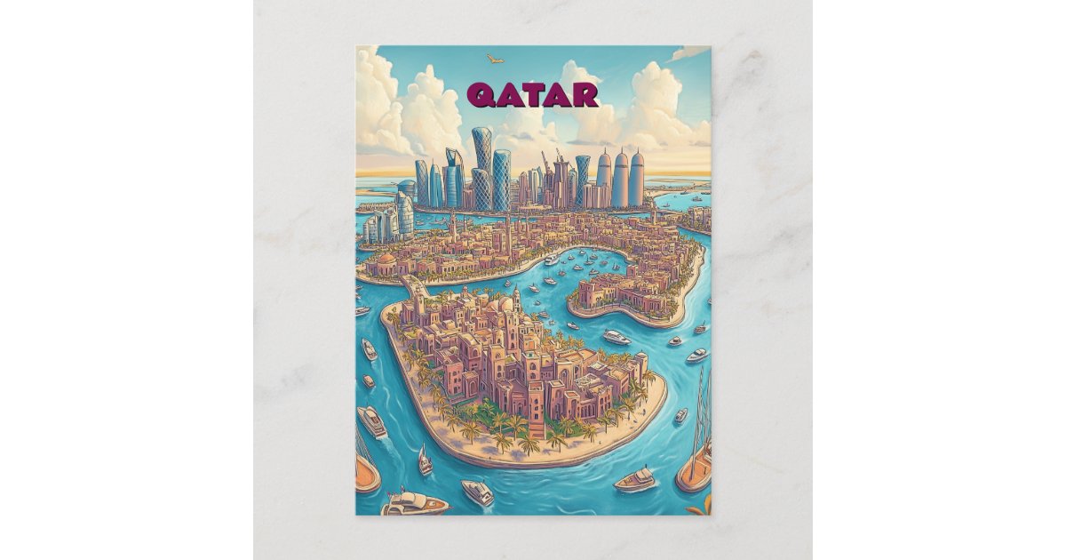 Travel to Qatar Postcard | Zazzle