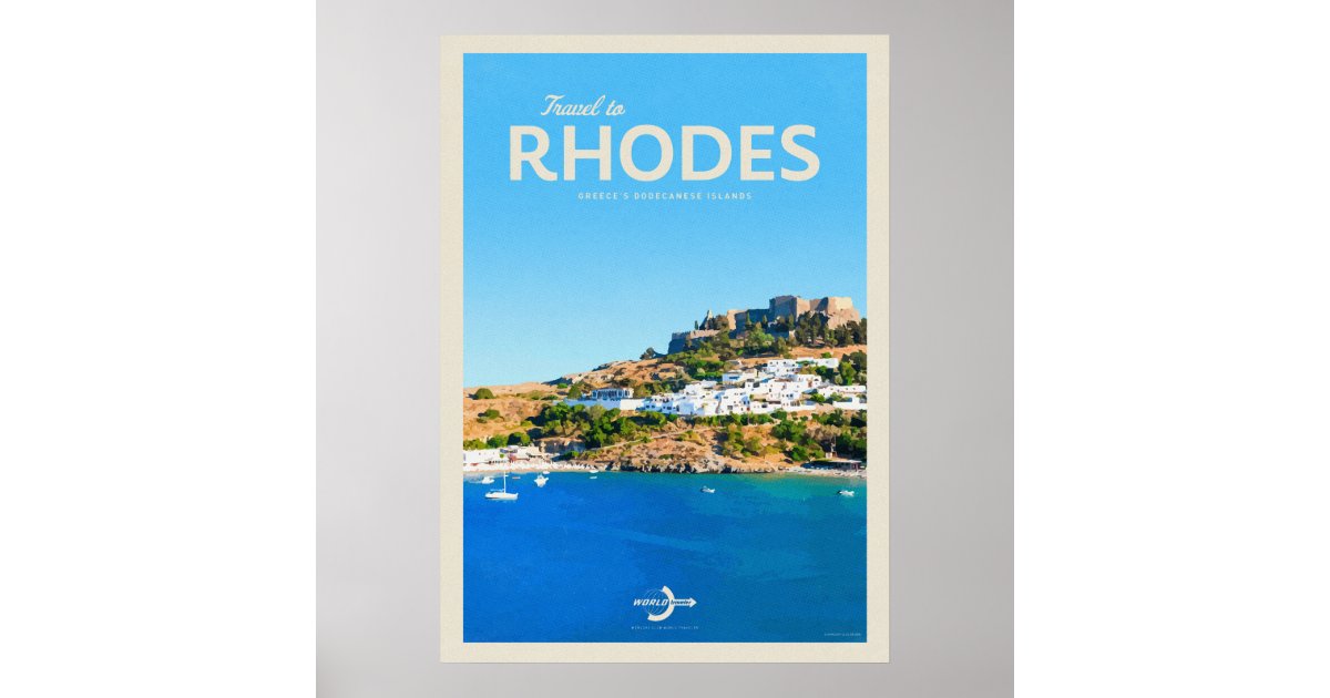 Travel to Rhodes Poster | Zazzle