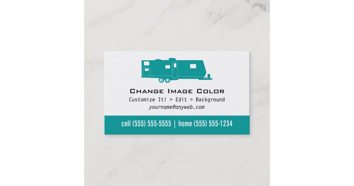 Travel Trailer - Personal Business Card | Zazzle