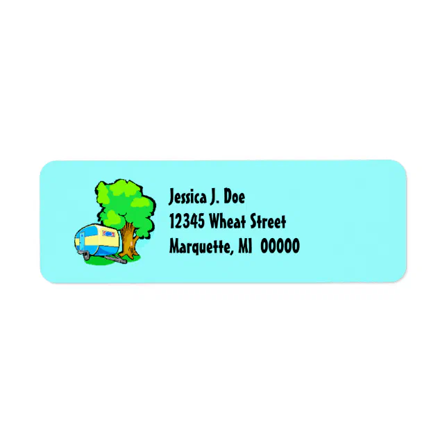 Travel Trailer Tear-drop Teardrop Address Labels | Zazzle
