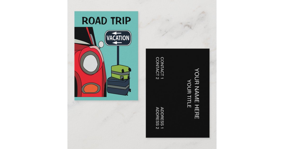 Travel Vacation Road Trip Business Card | Zazzle