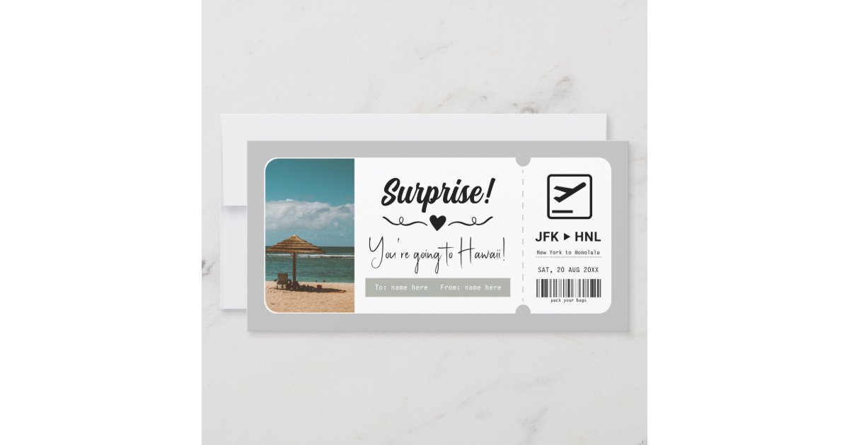 Travel Voucher Gift Certificate Surprise Vacation | Zazzle