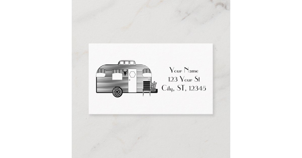 Traveler Camper Caravan Thunder_Cove Business Card | Zazzle