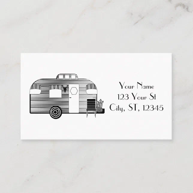 Traveler Camper Caravan Thunder_Cove Business Card | Zazzle