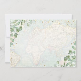 Traveling From Miss to Mrs Greenery Bridal Shower Invitation | Zazzle