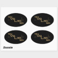 Traveling Man Oval Auto Sticker | Zazzle