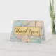 Traveling Map Matching Thank You Card | Zazzle