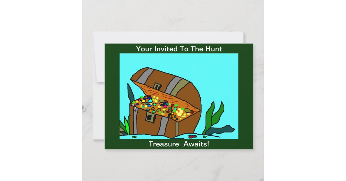 Treasure Hunt customize and personalize invitation | Zazzle