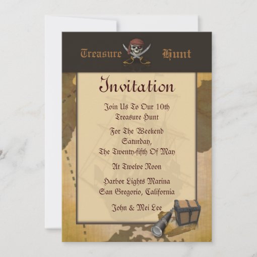 Treasure Hunt Invitation | Zazzle
