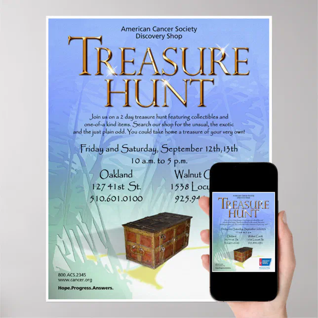 Treasure Hunt Poster | Zazzle