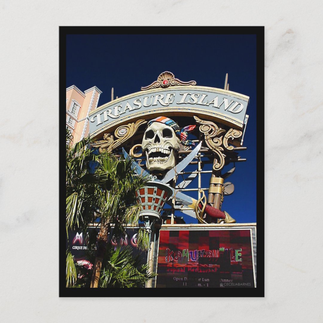 Treasure Island Sign Postcard | Zazzle