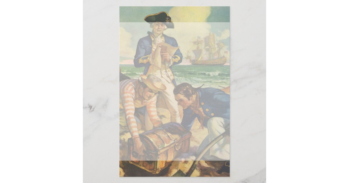 Treasure Island, Vintage Fairy Tale Pirates Stationery | Zazzle