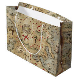 Treasure Map Large Gift Bag | Zazzle