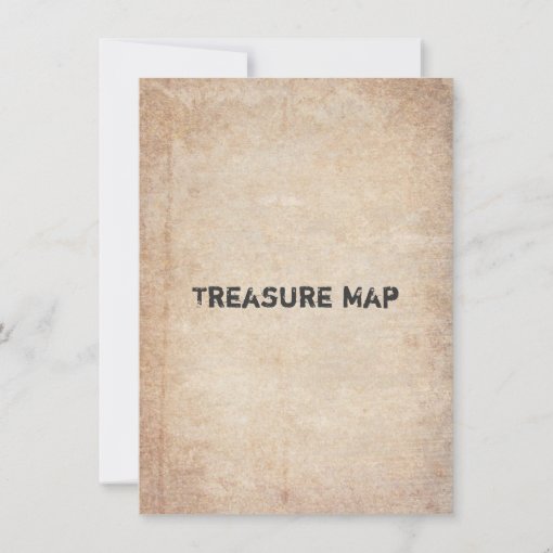Treasure Map, Pirate Theme Birthday Party Invitation | Zazzle