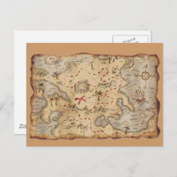 Treasure Map Postcard | Zazzle