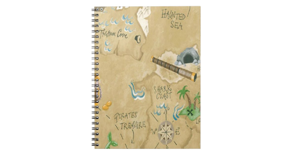 Treasure Map Spiral Notebook | Zazzle