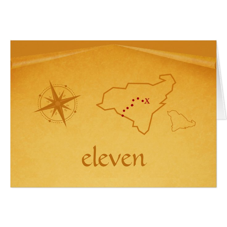 Treasure Map Table Number Card | Zazzle