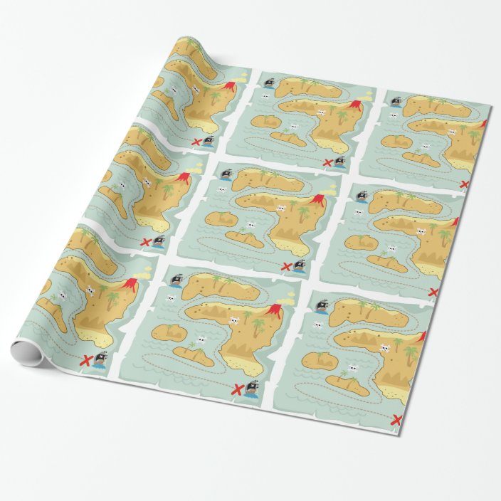Treasure Map Wrapping Paper | Zazzle.com