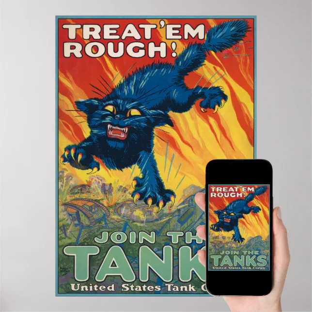 Treat 'Em Rough - Join The Tanks Poster | Zazzle