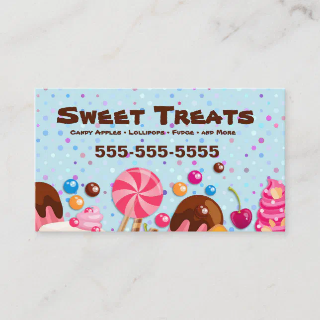 Treats Candy Business Card | Zazzle