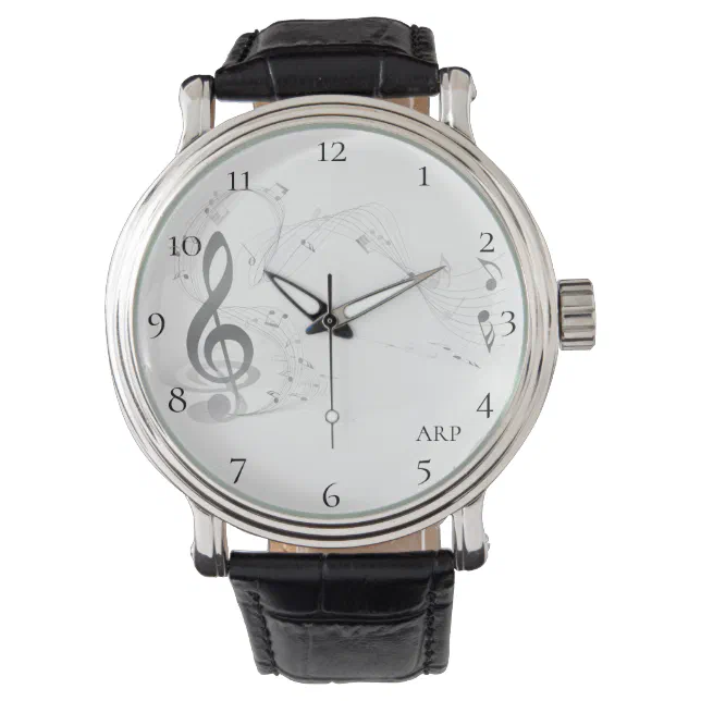 Treble Clef Creative Modern Classic Music Note Watch | Zazzle