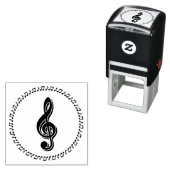 Treble Clef Music Note Design Self-inking Stamp | Zazzle
