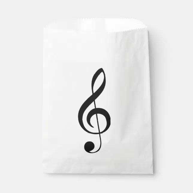 Treble Clef Musical Favor Bag | Zazzle