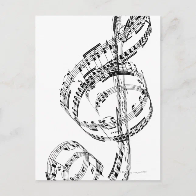 Treble Clef Postcard | Zazzle