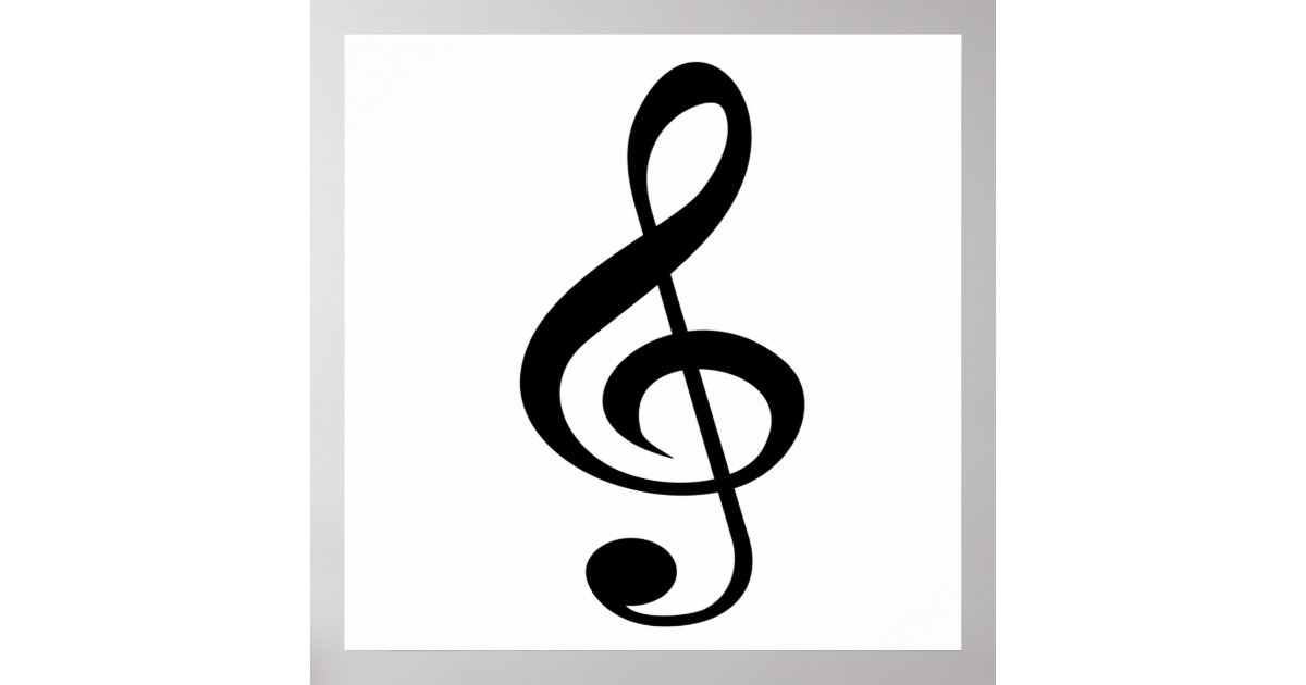 Treble Clef Poster | Zazzle