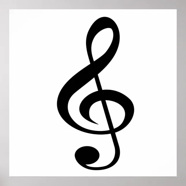 Treble Clef Poster | Zazzle