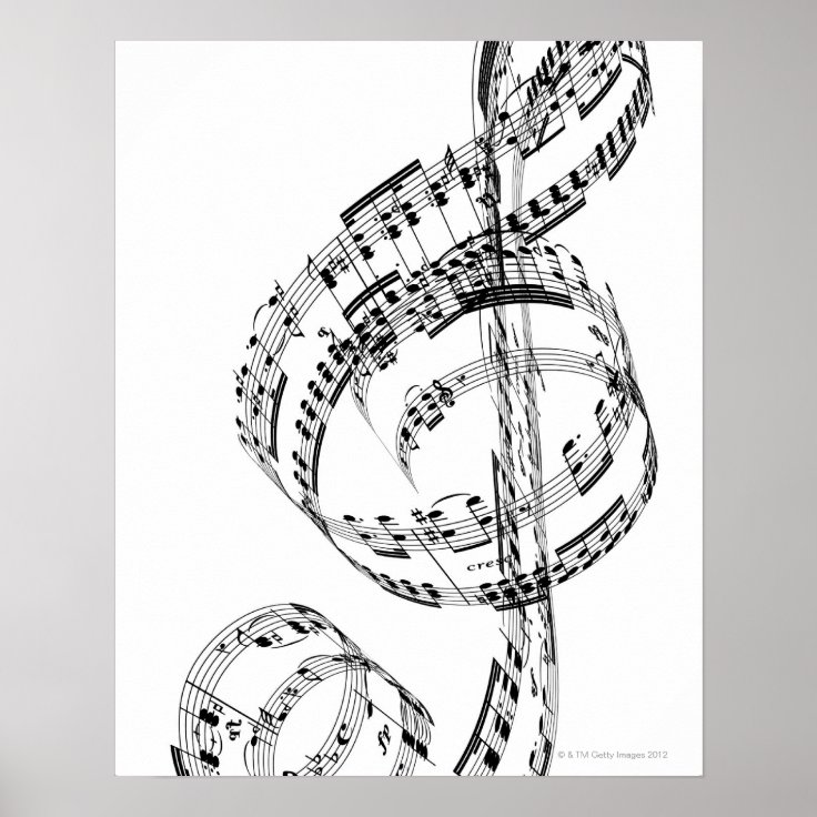 Treble Clef Poster | Zazzle