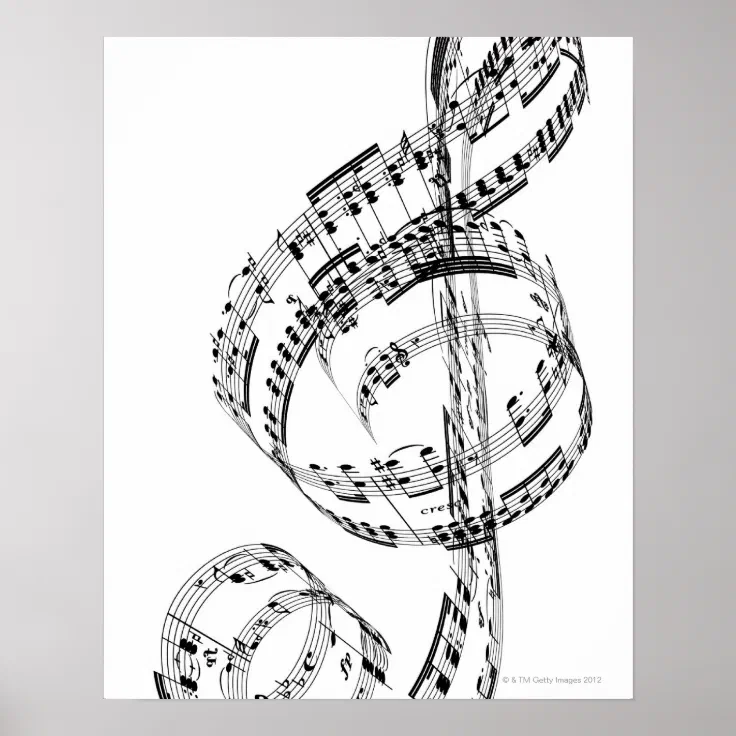 Treble Clef Poster | Zazzle