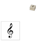 Treble Clef Rubber Stamp | Zazzle