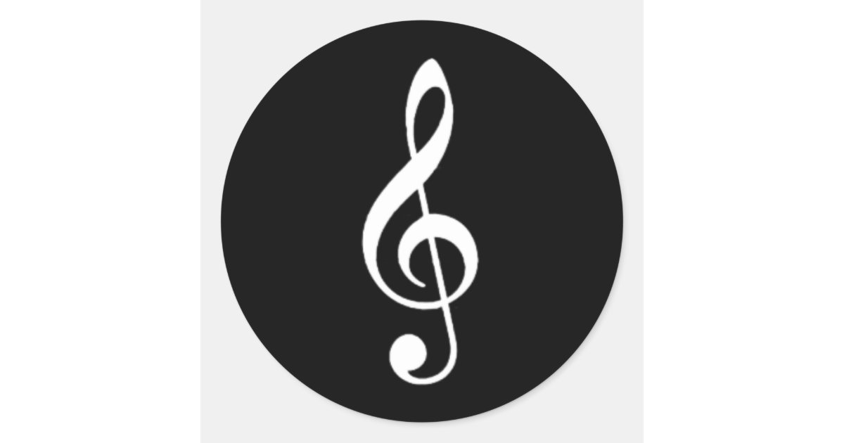 Treble Clef Sticker | Zazzle
