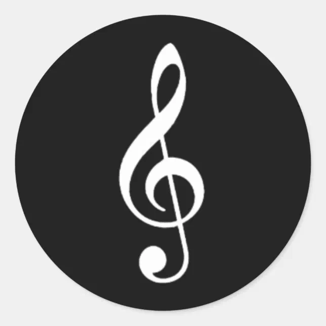 Treble Clef Sticker | Zazzle