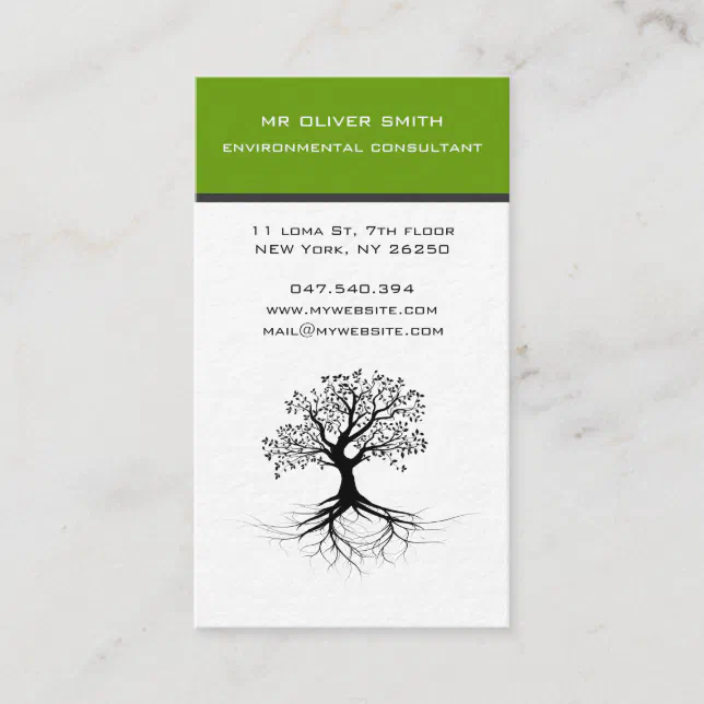 Tree and Environment Business Card | Zazzle