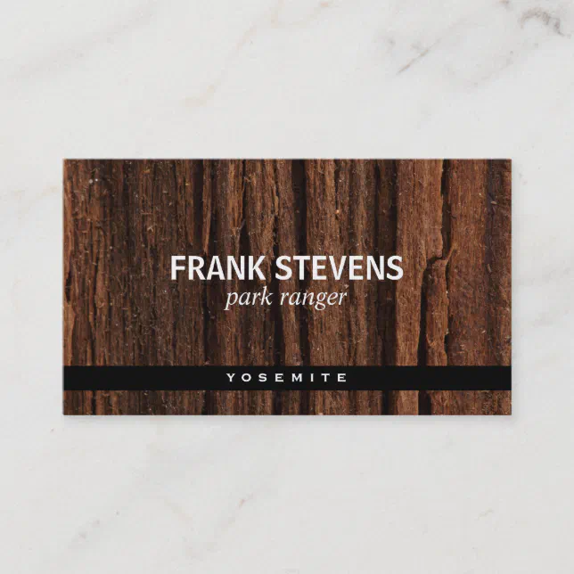 Tree Bark Business Card | Zazzle