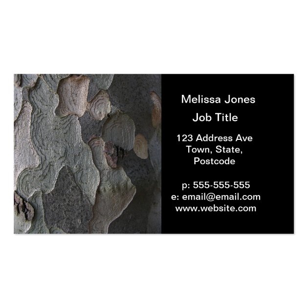 Tree Bark macro photography Business Card Templates