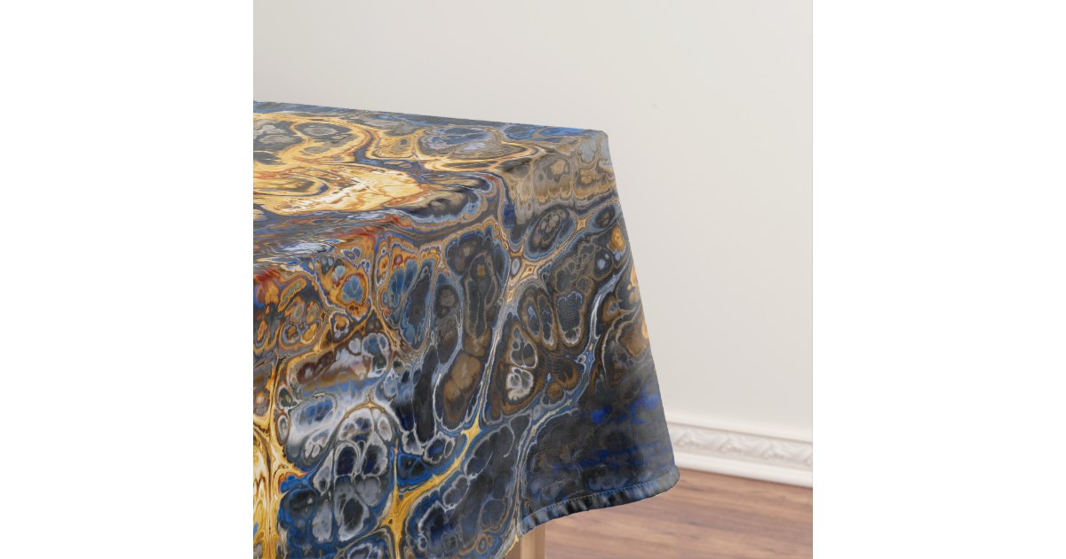 Tree Bark Marbled Abstract Tablecloth | Zazzle