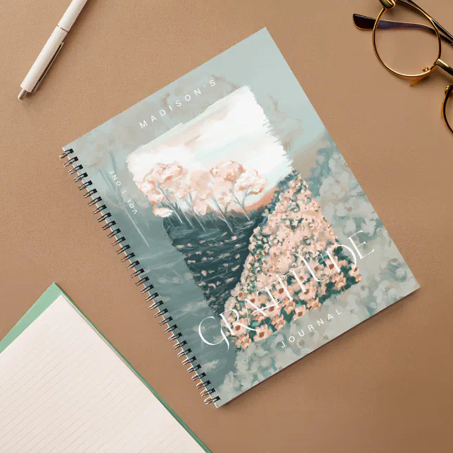Tree Blossom Field Personalized Gratitude Journal | Zazzle