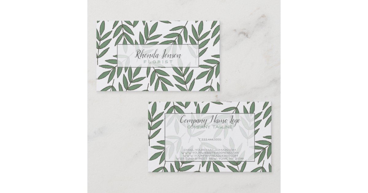 Tree Branch Pattern Business Card | Zazzle