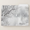 Tree Branches, Snowflakes- Personalized File Folder | Zazzle