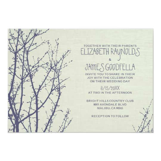 Tree Branches Wedding Invitations | Zazzle.com